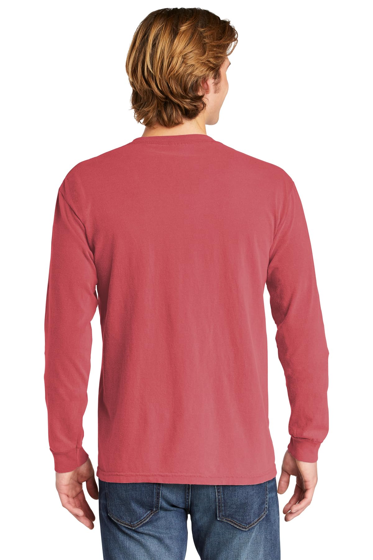 Comfort Colors 6.1 oz. Long-Sleeve Pocket T-Shirt (C4410) Crimson L