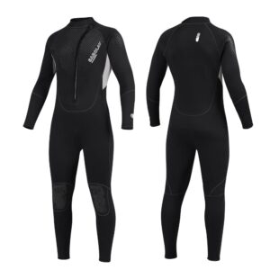 wet suits for men women 3mm neoprene full body diving suits keep warm suitable for water sports (x-large, men-black red -08)