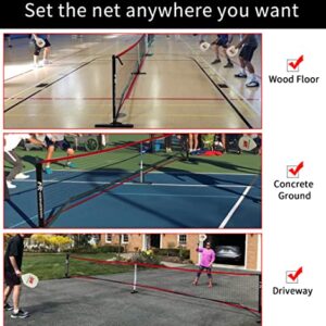 Hoverphenix Pickleball Set with Net for Driveway, Portable Regulation Size Pickleball Net System with Paddle Set of 4, Outdoor Pickleballs, Carry Bag, Weather Resistant Metal Frame