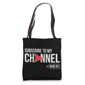 social media | subscribe to my channel | influencer tote bag