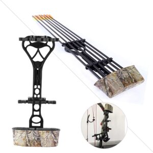 Folanda 6 Arrow Quiver, Portable and Lightweight Archery Arrow Holder, Archery Hunting Quiver for Compound Bows, Bow Quiver for Target Shooting Training, Easy to Install, Black