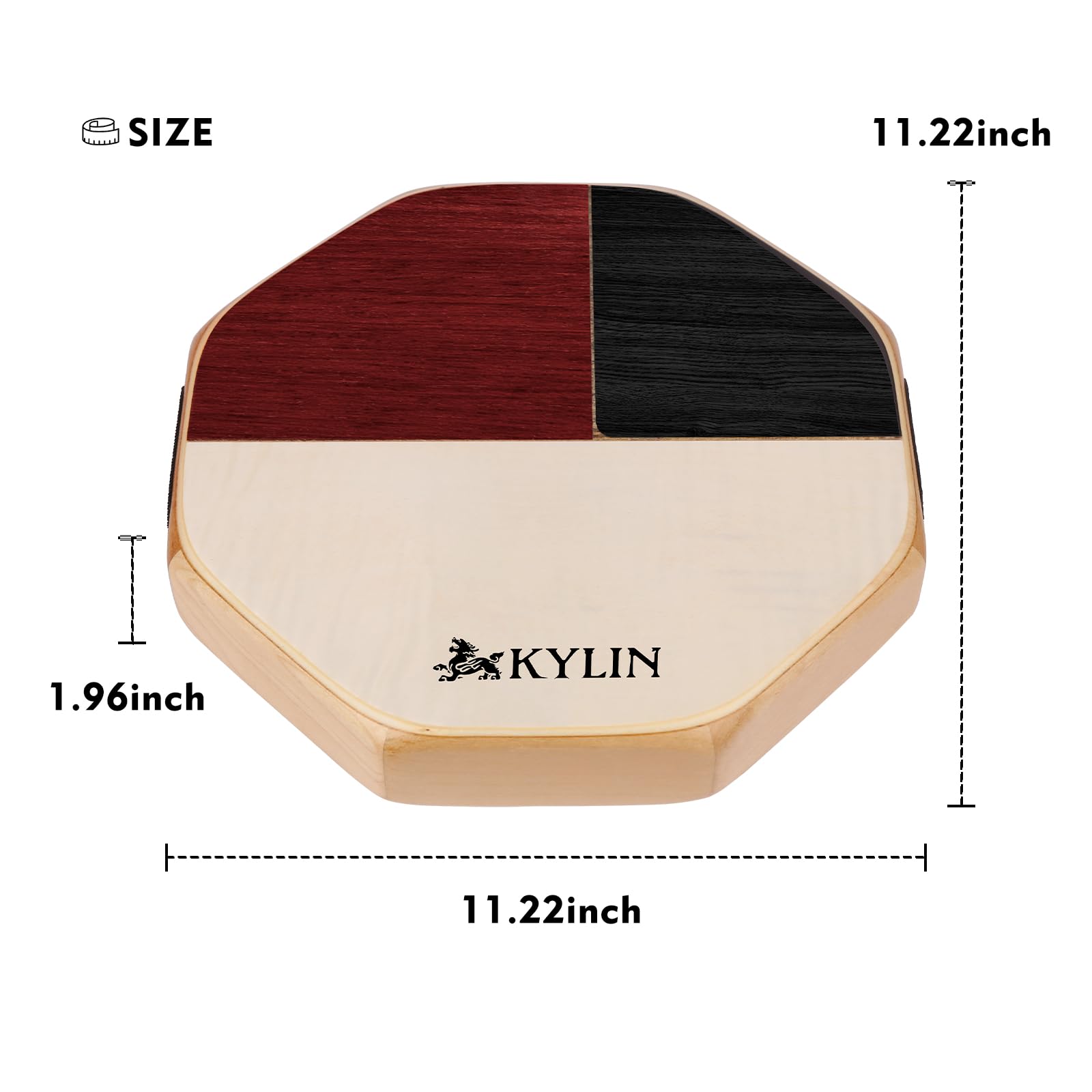 KYLIN Portable Cajon Box Drum for Percussion Instrument Wood with Internal Guitar Strings Compact Size Portable Cajon Snare Cajon Drum Instrument