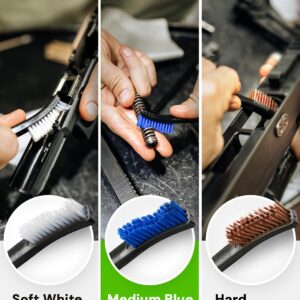 Gun Cleaning Supplies Kit 12 in 1 Universal Gun Cleaning Kit Incl. Gun Cleaning Patches, 6-inch Gun Cleaning Swabs, Double Head Gun Cleaning Brush, Cleaning Picks, Finishing Gun Cloth, Oil Applicator