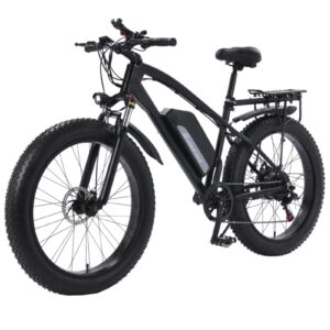 super handsome - 26 inch 750w 48v13.2ah snow electric bike fat tire mountain electric bike cross country electric bike (black)