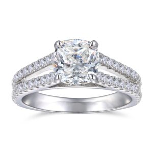 cgsring 2 carat moissanite engagement ring cushion cut moissanite rings cushion moissanite engagement ring (10)