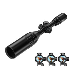 esslnb airsoft scope 3-9x50mm red/green/blue mil-dot reticle crosshair rifle scope with sunshade locking/hold zero turrets and 2 mount rings