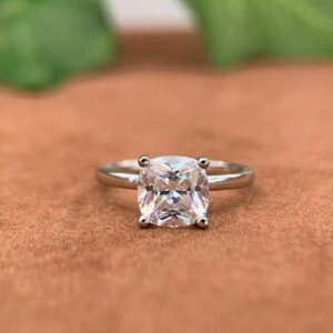 CGSRING 3 Carat Cushion Cut Moissanite Rings, Cushion Cut Moissanite Engagement Ring, 3ct Moissanite Rings (11)