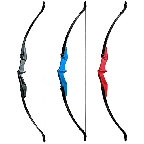 Monsour Archery Takedown Recurve Bow and Arrow Set Left/Rght Hand Longbow Kit Beginner Outdoor Hunting Shooting Practice 20lb 30lb 40lb (Red 20lb)