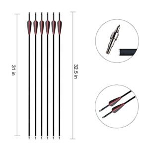 Monsour Archery Takedown Recurve Bow and Arrow Set Left/Rght Hand Longbow Kit Beginner Outdoor Hunting Shooting Practice 20lb 30lb 40lb (Red 20lb)