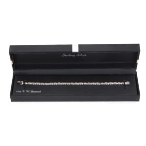 Beyond Brilliance Illusion Set 1/4 Carat Round Cut Natural Diamond Tennis Bracelets for Women in Sterling Silver Jewelry | Timeless Design | Gift for Her | Gift Box Included