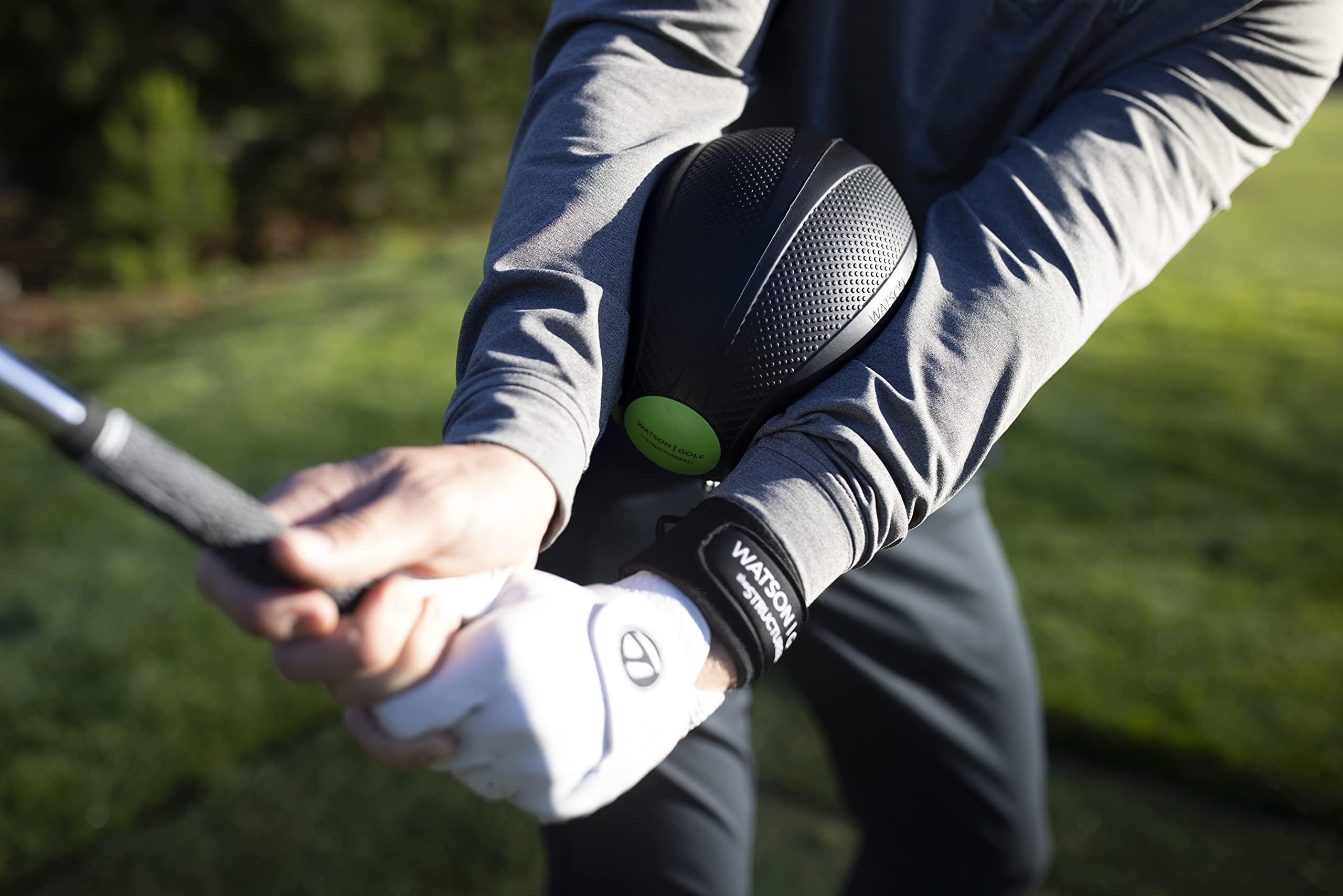 theSTRUCTUREBALL Golf Training Aid is a Golf Swing Aid That Helps Train Proper Swing Mechanics, Arm Structure, Setup, and Alignment