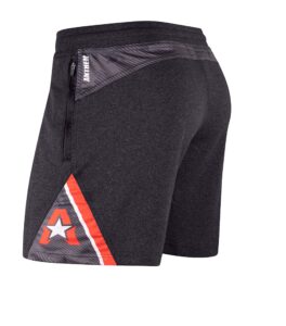 anthem athletics isoflex 5 inch men's workout shorts - zipper pocket short for running, athletic & gym training - volcanic black camo g2 - x-large