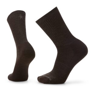 smartwool everyday light cushion merino wool solid rib crew socks for men and women