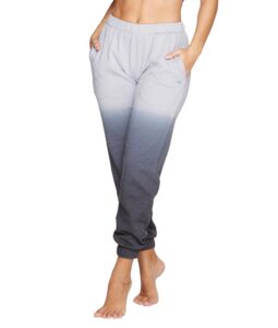 colosseum active women's aubrey comfy fleece ombre dip dye jogger pant with pockets (black, medium)