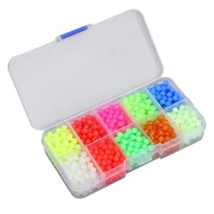 Plastic Assorted Round Float Glow Beads Fishing Bait Eggs Tackle Lures Tools Accessory For Outdoor Fishing,1000pcs/Box Fishing Beads, 1000pcs/Box Fishing Beads, Plastic Assorted Round Glow Fishi