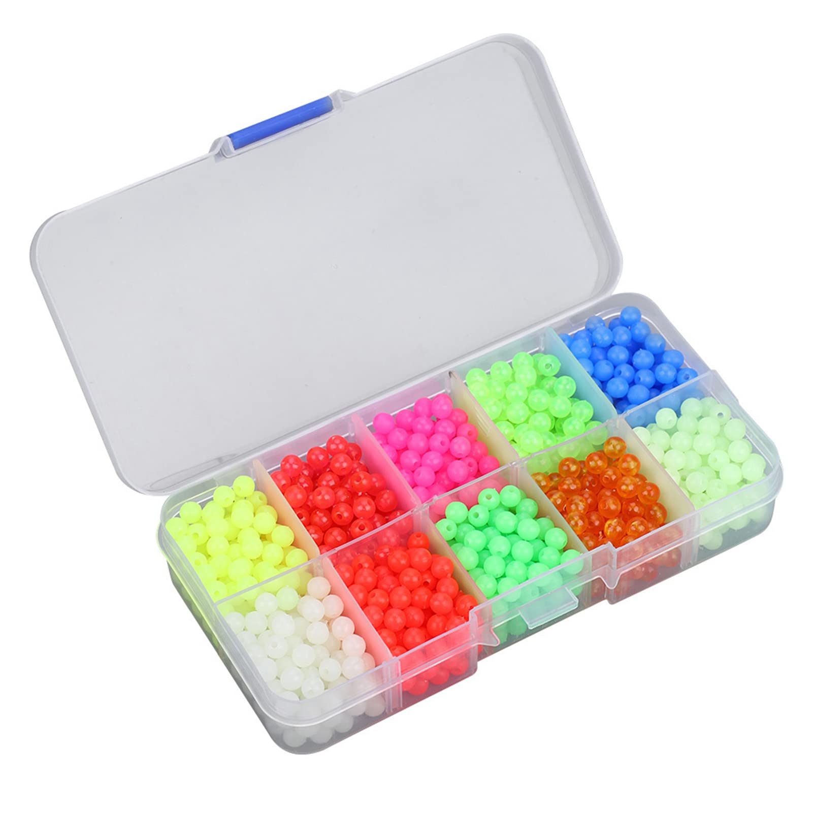 Plastic Assorted Round Float Glow Beads Fishing Bait Eggs Tackle Lures Tools Accessory For Outdoor Fishing,1000pcs/Box Fishing Beads, 1000pcs/Box Fishing Beads, Plastic Assorted Round Glow Fishi