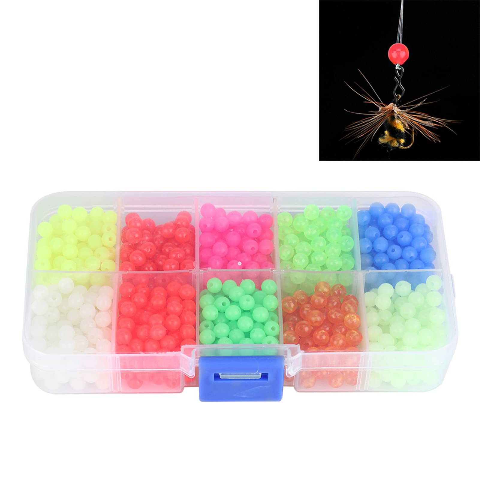 Plastic Assorted Round Float Glow Beads Fishing Bait Eggs Tackle Lures Tools Accessory For Outdoor Fishing,1000pcs/Box Fishing Beads, 1000pcs/Box Fishing Beads, Plastic Assorted Round Glow Fishi