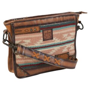 STS Ranchwear Women's Aztec Pattern Western Style Palomino Separe Mae Bag with Adjustable Crossbody Strap, Pink