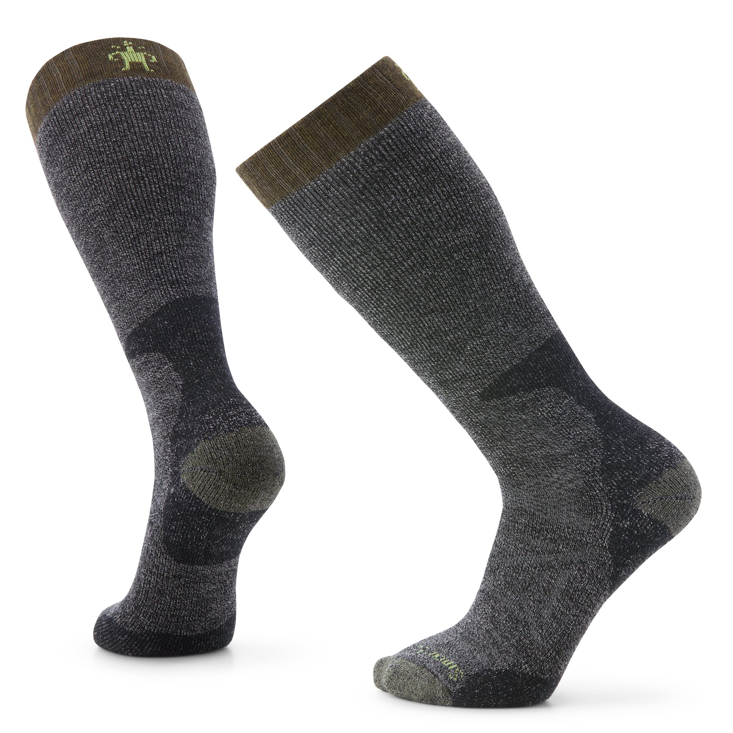 Smartwool Men's Hunt Extra Cushion Merino Wool Over The Calf Socks, Black, Large