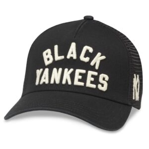 american needle new york black yankees national negro league vintage baseball valin snapback hat (22016a-nby-blk)