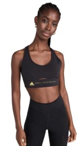 adidas by stella mccartney women's truestrength yoga medium support bra, black, xs