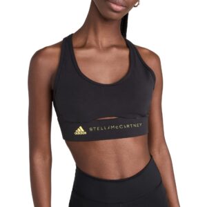 adidas by Stella McCartney Women's TrueStrength Yoga Medium Support Bra, Black, XS