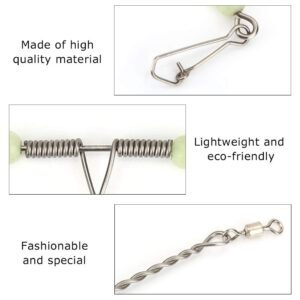 10pcs Stainless Steel Luminescent Beads Balance T Shape Swivel Snap Fishing Connector Tackle,Fishing Swivel, Fishing Swivel, 10pcs Stainless Steel Luminescent Luminescent Beads Fishing Swivel Fi