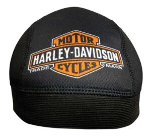 harley-davidson men's gated bar & shield logo polyester skull cap - black