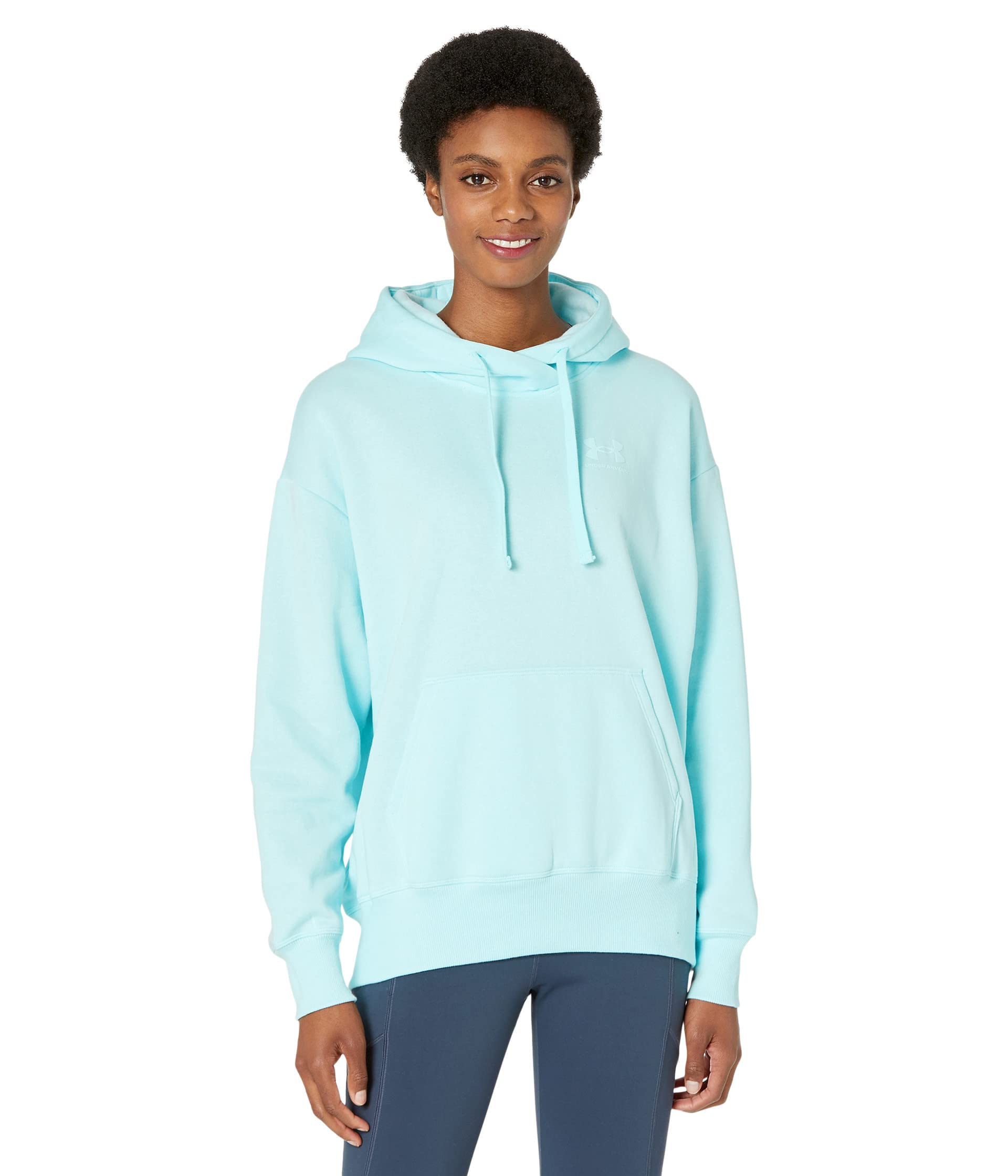 Under Armour Rival Fleece Oversize Hoodie Fuse Teal/Fuse Teal SM (US 4-6)