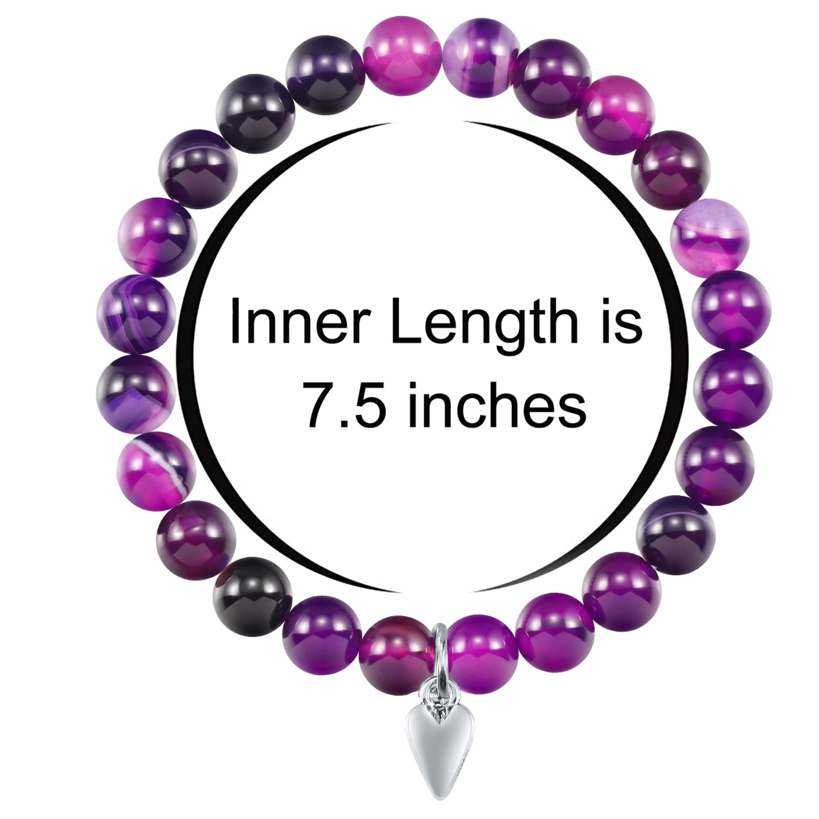 30th Birthday Gifts for Women, Happy 30th Birthday Beads Bracelet for Woman Truning 30 Years Old Jewelry Gift for Her Women Mom Daughter Sister Best Friend Wife Boss Birthday Gifts（Amethyst）