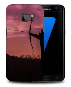 archery bow and arrow in sunset phone case cover for samsung galaxy s7 edge