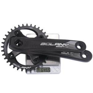 BOLANY MTB 170mm Square Taper Crankset 104BCD Narrow Wide Tooth Chainring with 32T/34T/36T /38T/40T/42T Mountain Bike Single Round Chainring and Crankset (34T)