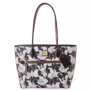 disneyparks disney parks exclusive - dooney & bourke - tote shopper shoulder bag purse handbag - dumbo, black, white