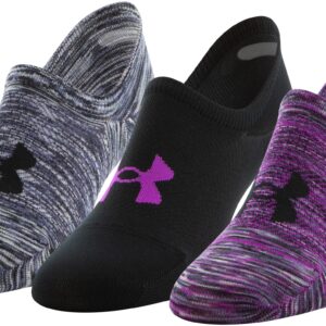 Under Armour Women's Breathe Lite Ultra Low Socks, Multipairs, Strobe Purple Assorted (3-Pairs), Medium