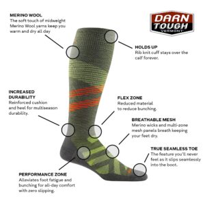 Darn Tough Men's Pennant RFL OTC Ultra-Lightweight Sock (Style 8002) - Arctic, X-Large