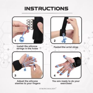 Hand Grip Strength Trainer - 3 Resistance Levels Forearm Strengthener for Beginner, Intermediate & Advance Users - Hand Grip Strengthener Set, The Gripster, Finger Strengthener and Forearm Exerciser