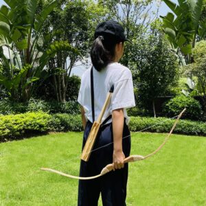 Wooden Bow and Arrow Set for Kids, 1 Bows 1 Quivers and 10 Wood Arrows, 32 Inch Handmade Archery Set Outdoor and Indoor Games Toys, Gifts for Kids Youth Boys and Girls