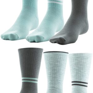 Under Armour Men's Essential Crew Sock, 6-Pairs, Opal Green Assorted, Large