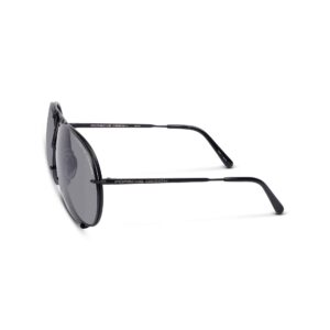 Porsche Design P8478 Iconic Sunglasses (69mm, D - Matt Black / Lens - Grey Blue / Extra Lens - Mercury, Silver Mirrored)