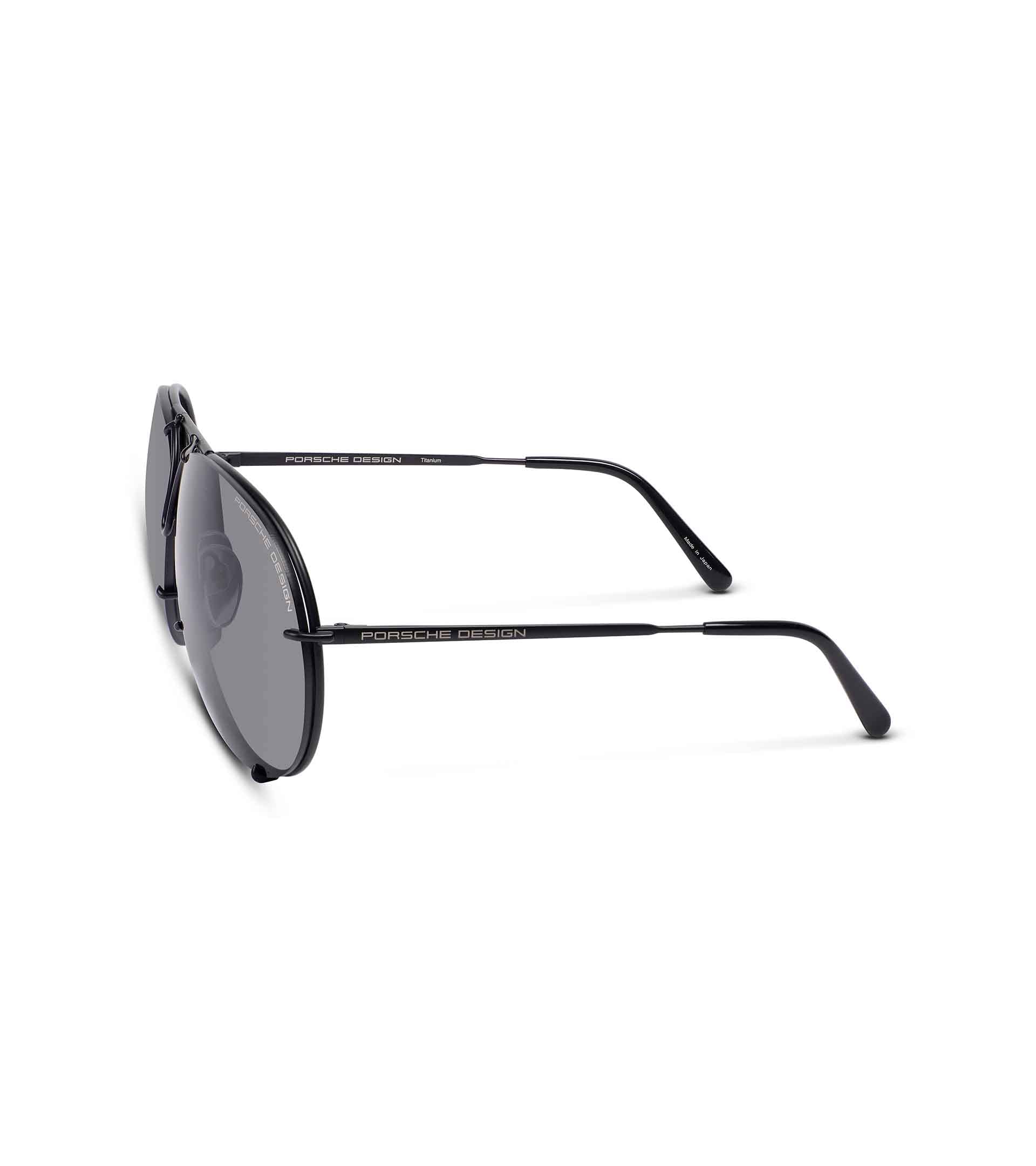 Porsche Design P8478 Iconic Sunglasses (69mm, D - Matt Black / Lens - Grey Blue / Extra Lens - Mercury, Silver Mirrored)