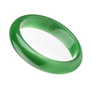 xiskcan jade bangle bracelet for women, good luck gifts with jewelry box, opa-g, 60-61mm