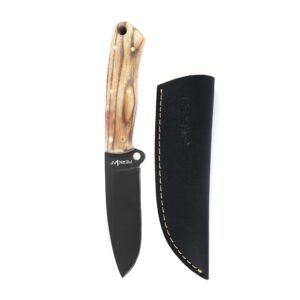 Perkin Hunting Knife With with Leather Sheath Full Tang Fixed Blade Knife Bushcraft Knife - Hunter522