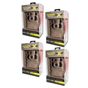 tactacam reveal x gen 2.0 lte cellular trail camera at&t and verizon, hd video, hd photo, low glow ir led flash (ta-tc-xg2) for hunting, security, surveillance gen 2 (4) 4 pack gen 2.0