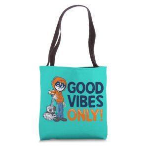 disney pixar coco miguel good vibes only tote bag