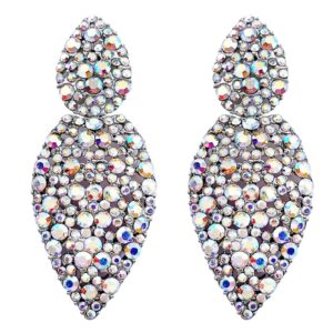 haiswet women's sparkly crystal statement rhinestone drop dangle earrings for women