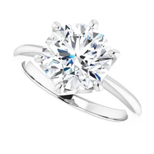 jeweleryium 3 ct round cut colorless moissanite engagement ring, wedding/bridal ring set, solitaire halo style, solid sterling silver vintage antique anniversary promise ring gifts for her (6)