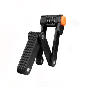 xixidian folding bike lock - hardened steel fold-up heavy duty bike lock with easy mounting, secure lock and anti-scratch coating - bicycle lock