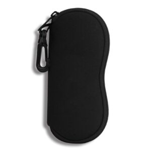 sunglasses case ultra light neoprene zipper eyeglass soft case with belt clip