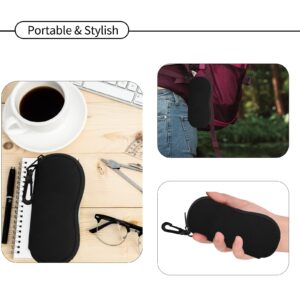 Sunglasses Case Ultra Light Neoprene Zipper Eyeglass Soft Case with Belt Clip