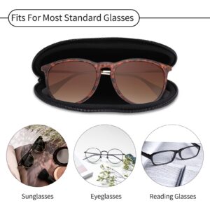 Sunglasses Case Ultra Light Neoprene Zipper Eyeglass Soft Case with Belt Clip